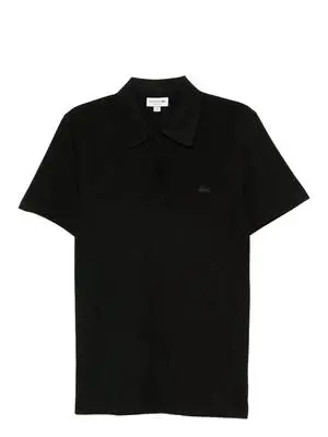 Lacoste Logo-appliqué Cotton Polo Shirt - Black