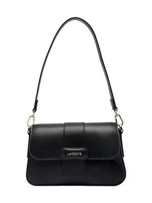 Lacoste Logo-appliqué Flap Bag - Black