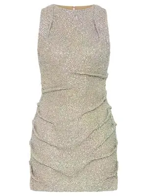 Rachel Gilbert Charlotte Sequin-embellished Mini Dress - Silver