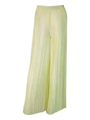 ROBERTO COLLINA Elasticated Pleated Trousers - Yellow