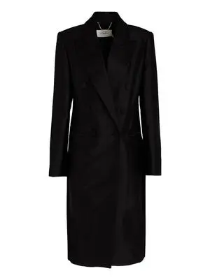 Zimmermann Wool And Silk-blend Gabardine Coat - Black