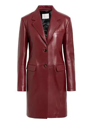 Veronica De Piante Stephanie Leather Coat - Burgundy