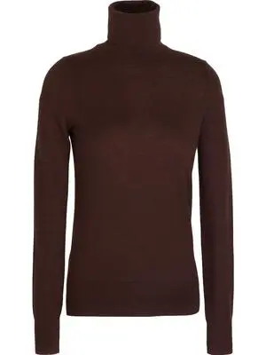 Zimmermann Cashmere Turtleneck Sweater - Chocolate