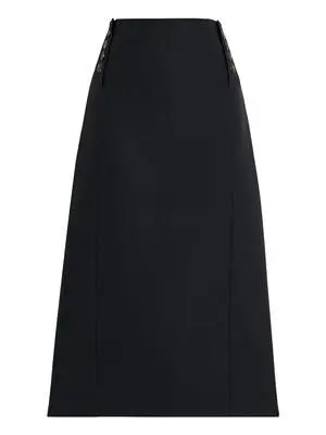 Veronica De Piante Nova Crepe Midi Skirt - Black