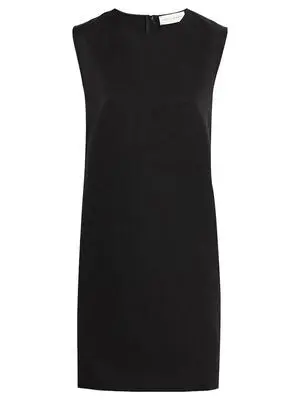 Veronica De Piante Sienna Cotton And Silk-blend Mini Dress - Black