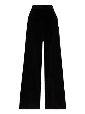 Veronica De Piante Anya Cotton-corduroy Wide-leg Pants - Black