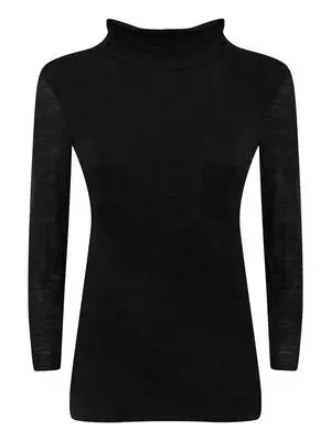 Liviana Conti Roll-neck Top - Black