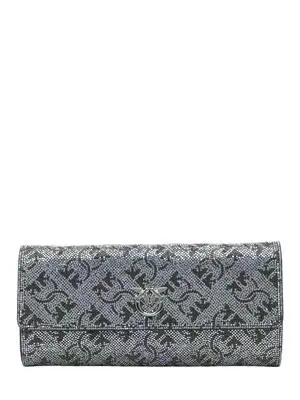 Pinko Embellished Chain Clutch - Grey