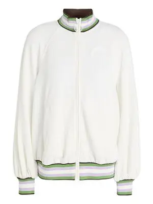 Zimmermann Textured Jersey Bomber Jacket - White