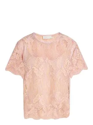 Zimmermann Corded Lace Top - Blush