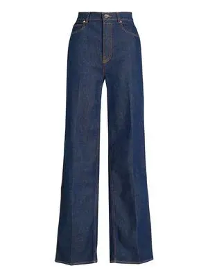 Zimmermann High-rise Wide-leg Jeans - Dark Denim