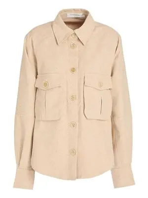 Zimmermann Donegal Cotton And Silk-blend Shirt Jacket - Beige