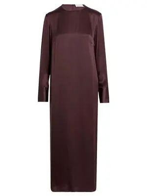 Veronica De Piante Riya Washed-silk Midi Dress - Grape