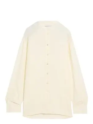 Veronica De Piante Daisy Wool And Silk-blend Shirt - Ivory