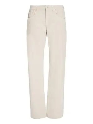 Brunello Cucinelli High-rise Wide-leg Jeans - Ecru