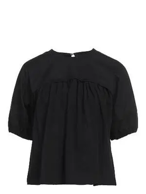Alpha Studio T-shirt With Gathered Detail - Black