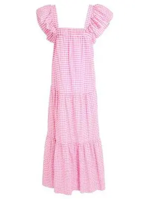 JIJIL Checked Maxi Dress