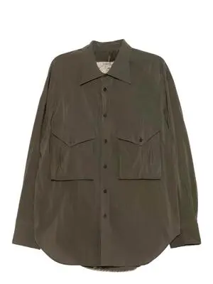 ZIGGY CHEN Curved-hem Shirt - Green