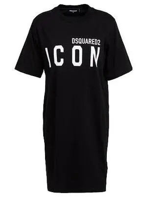 Dsquared2 Mini Cotton T-shirt Dress - Black