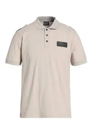 EA7 Polo Shirt Size Cotton, Polyester, Elastane - Beige
