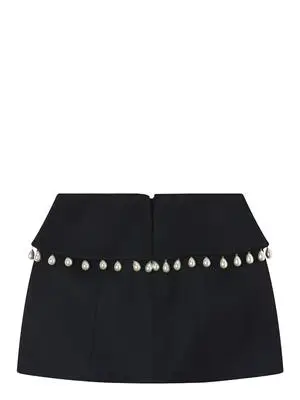 KIMHEKIM Pearl-embellished Mini Skirt - Black