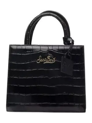 MC2 SAINT BARTH Mini Embossed Tote Bag - Black