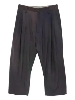 ZIGGY CHEN Dyed Wide-leg Trousers - Blue