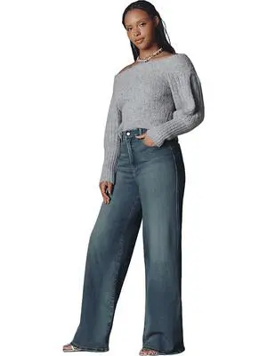 Good American Wide-leg Jeans - Medium Denim