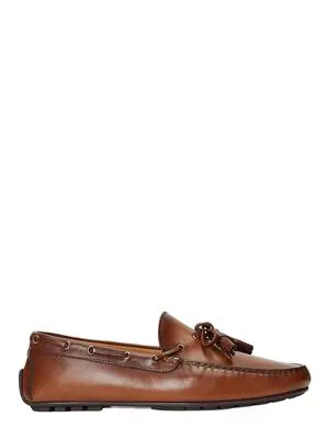 Ralph Lauren Harold Tassel Calfskin Driver - Tan