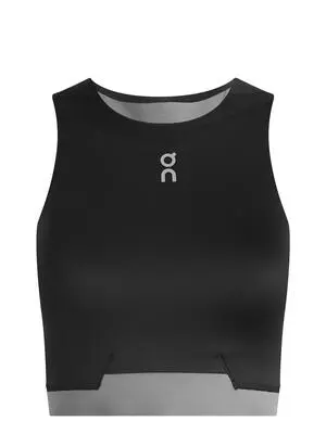 On Train 2-in-1 Crop Top - Black