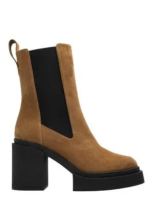 NODALETO Platform Chelsea Boots - Brown