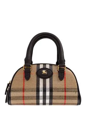 Burberry Highlands Mini Bowling Handbag - Beige
