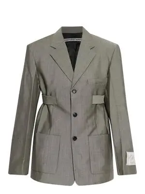 Alexander Wang Wool-mohair Blend Blazer - Grey