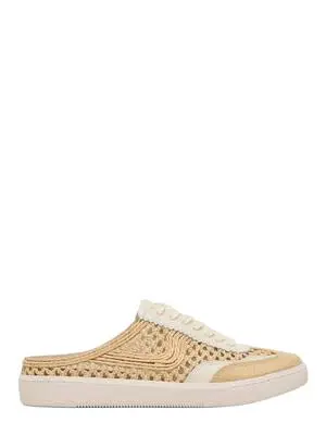 DOLCEVITA Notice Slide Woven Sneakers - Lt Natural Woven Raffia