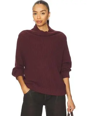 Autumn Cashmere Half Cardigan Stitch Funnel Neck - Bordeaux