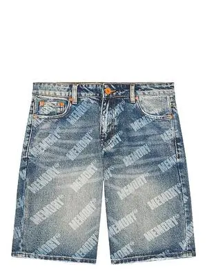 MEMORY LANE Repeat Core Logo Denim Shorts