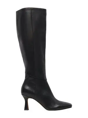 Dolce Vita Gyra Wide Calf Boots - Black Leather