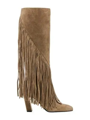 DOLCEVITA Giano Fringe Boots - Olive Suede