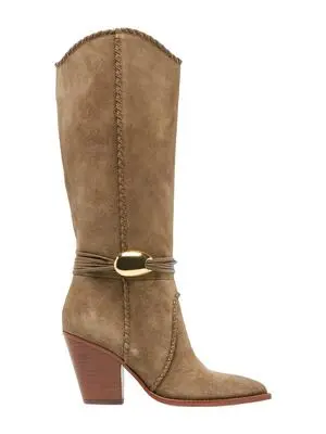 DOLCEVITA Jody Knee High Boots - Olive Suede