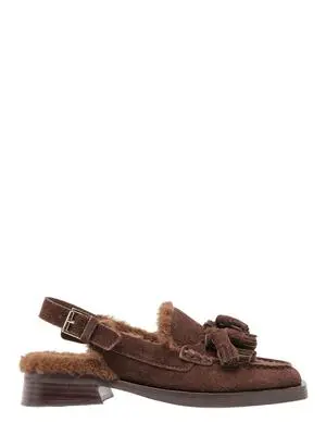 DOLCEVITA Hamlit Plush Loafers - Dk Brown Suede