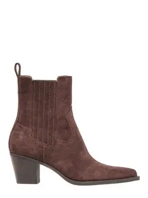 DOLCEVITA Slim Suede Booties Mahogany Suede