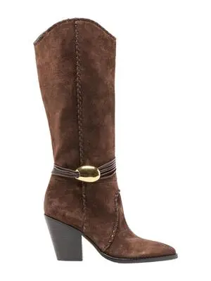 DOLCEVITA Jody Knee High Boots - Dk Brown Suede