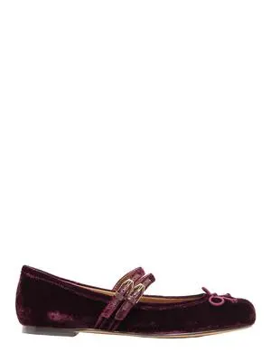 DOLCEVITA Gibsen Ballet Flats Burgundy Velvet