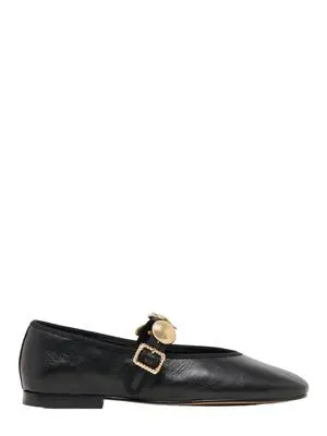DOLCEVITA Relan Ballet Flats - Black Leather