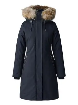 Mackage Shiloh-fz 2-in-1 Fitted Down Coat With Fur - Black