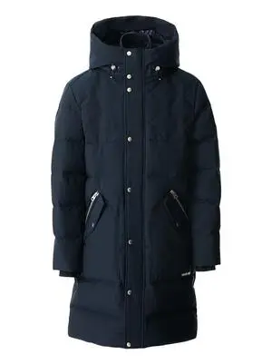 Mackage Quilted Down Parka With Removable Bib Navy