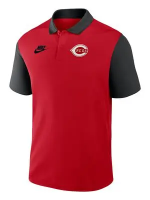 Nike Cincinnati Reds Cooperstown Victory Dri-fit Mlb Polo - Red