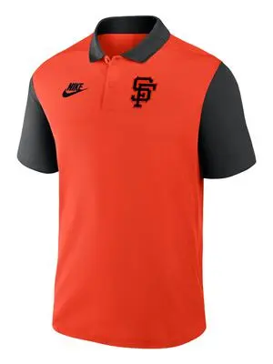 Nike San Francisco Giants Cooperstown Victory Dri-fit Mlb Polo - Orange