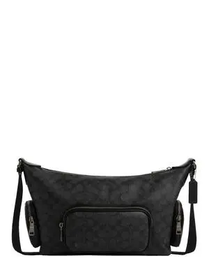 COACH Finn Crossbody Bag With Pockets - Signature Canvas/gunmetal/charcoal/black