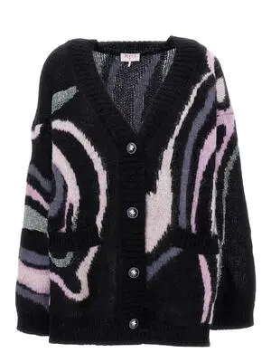 Emilio Pucci Mohair Blend Cardigan - Black